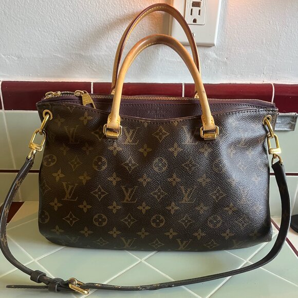 Louis Vuitton | Bags | Louis Vuitton Pallas Tote Bag Grape Purple ...